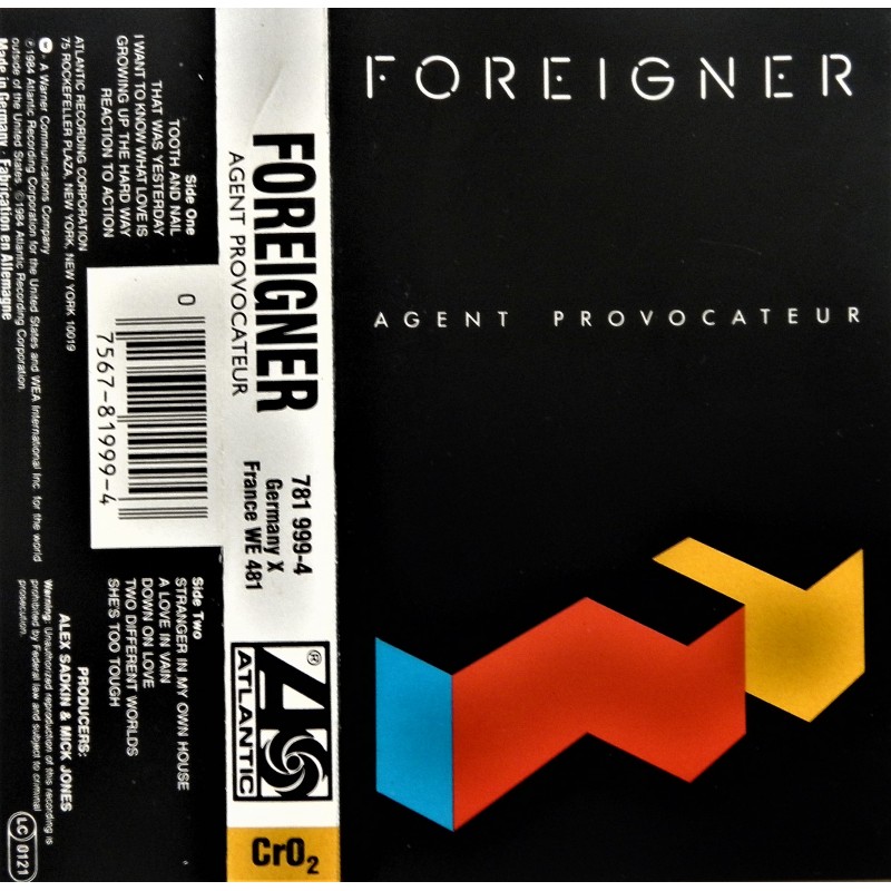 Foreigner- Agent Provocateur - O'Briens Retro & Vintage